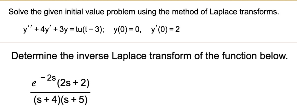 Solve the given initial value problem using the method of Laplace transforms.y” + 4y' + 3y = tu ...