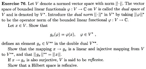 SOLVED: Exercise 76. Let V denote a normed vector space with norm || ||. The vector space of ...