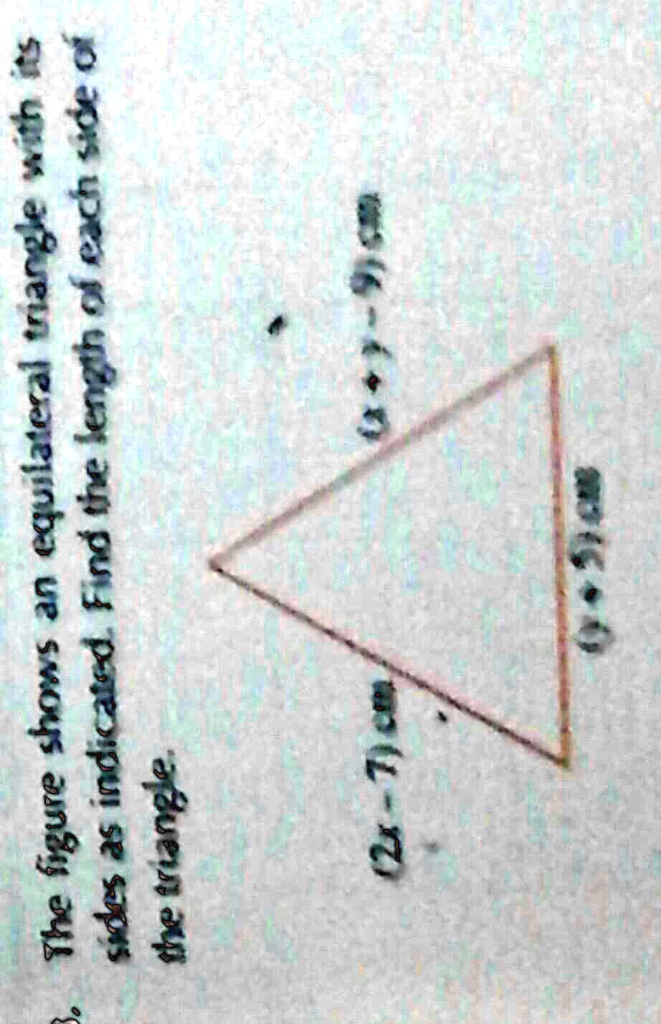 3. The figure shows an equilateral triangle with its sides as indicated ...