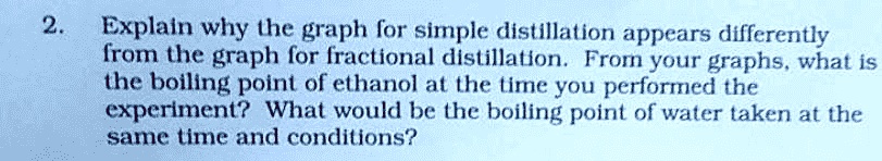 2 explain why the graph for simple distillation appears differently ...