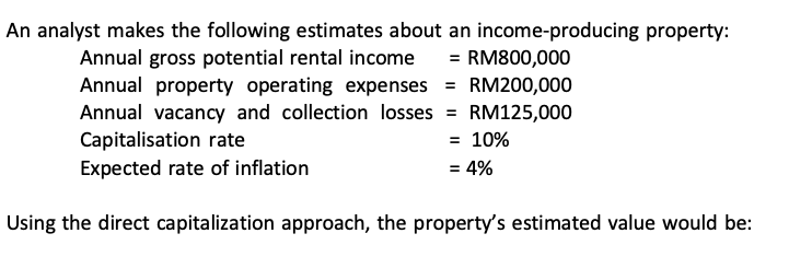 SOLVED: An analyst makes the following estimates about an income ...