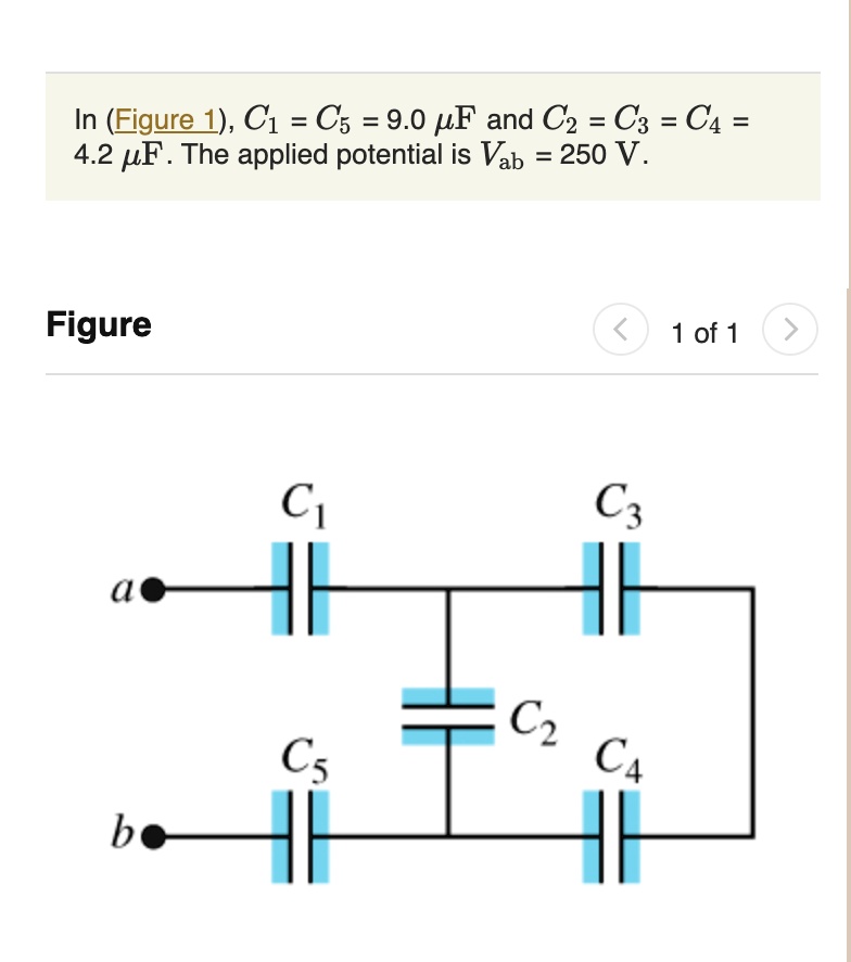 SOLVED: a) Calculate the charge on capacitor C4.b) Calculate the potential difference across ...