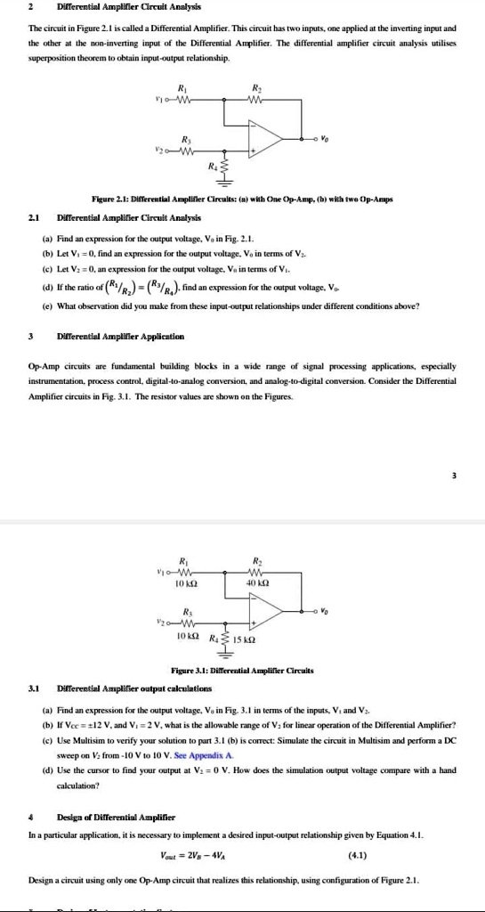 texts 2 differential amplifier circuit analysis the circuit in figure 21 is called a ...