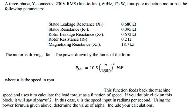 SOLVED: A three-phase Y-connected 230V RMS (line-to-line), 60Hz 12kW ...