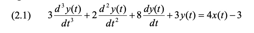 for the following differential equations a using matlab find the remainders and roots of the ...