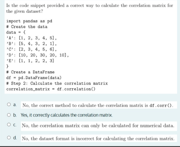 is the code snippet provided a correct way to calculate the correlation ...