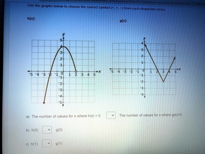 SOLVED:0tf30667011537aclion Use the graphs below choose the rom each ...