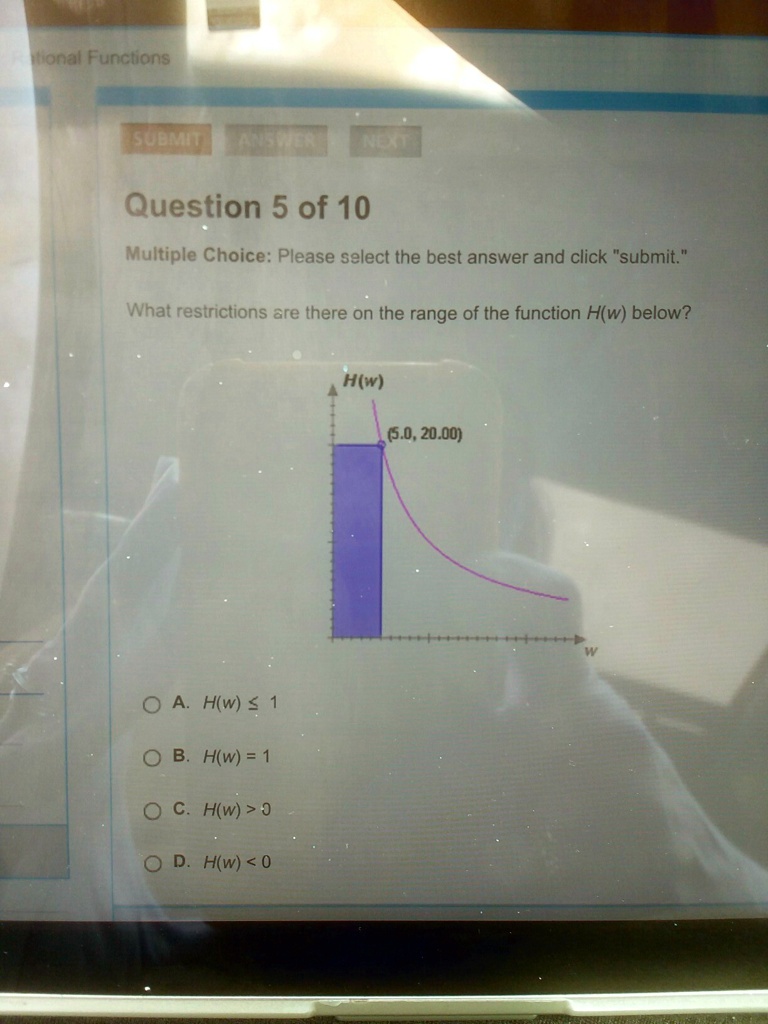 Question 5 of 10 Multiple Choice: Please select the best answer and click "submit." What ...