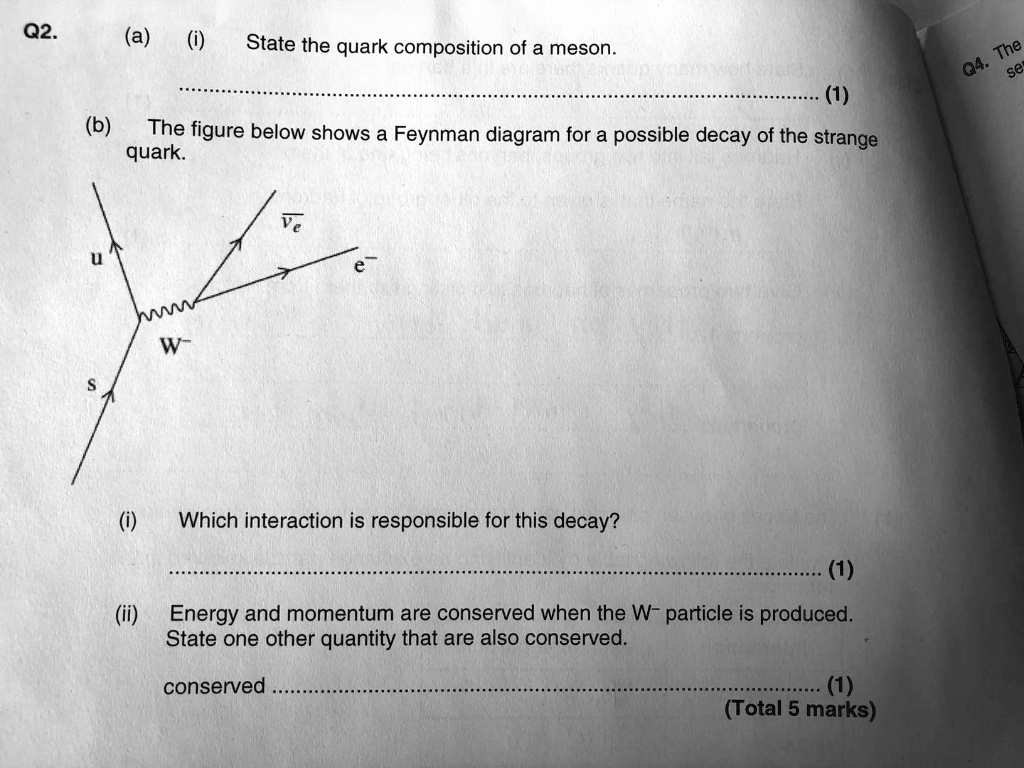 02 a state the quark composition of a meson the 04 b the figure below ...