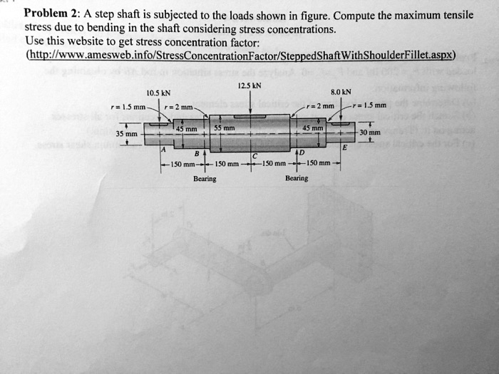 SOLVED: Problem 2: A step shaft is subjected to the loads shown in ...