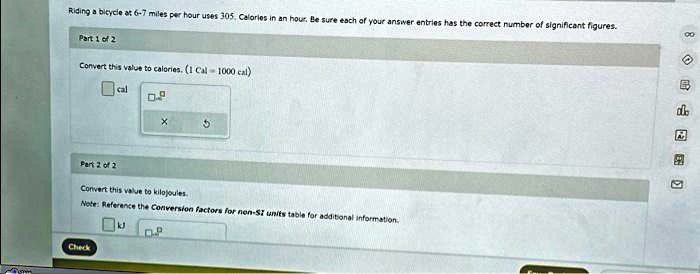 SOLVED: Part 1c2 0 Convert this value to colones. Cal-1000cal 0.0 ds ...