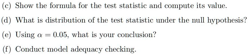 SOLVED: Show the formula for the test statistic and compute its value ...