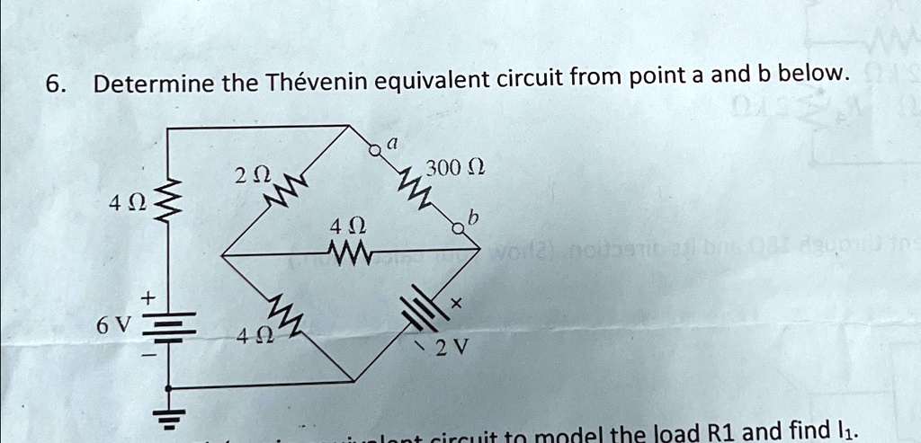determine the thevenin equivalent circuit from points a and b below 6 determine the thevenin ...