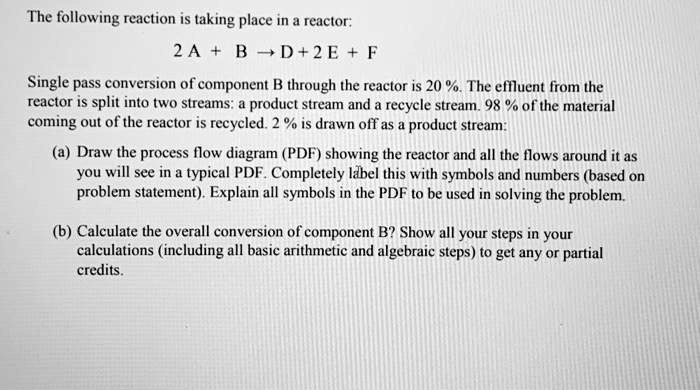 the following reaction is taking place in a reactor 2ab d2ef single ...