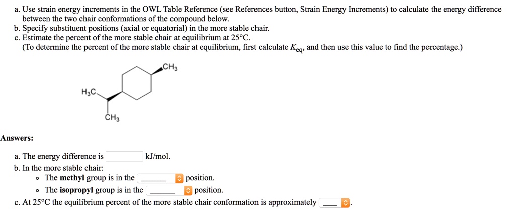 SOLVED: Use strain energy increments in the OWL Table Reference (see ...