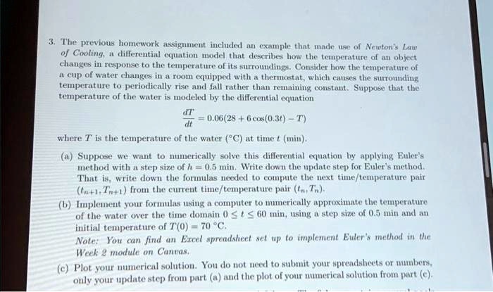 3. The previous homework assignment included an example that made use ...