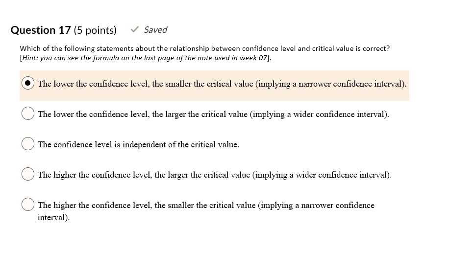 SOLVED: Question 17 (5 points) Saved Which of the following statements ... SOLVED: Question 17 (5 points) Saved Which of the following statements ...