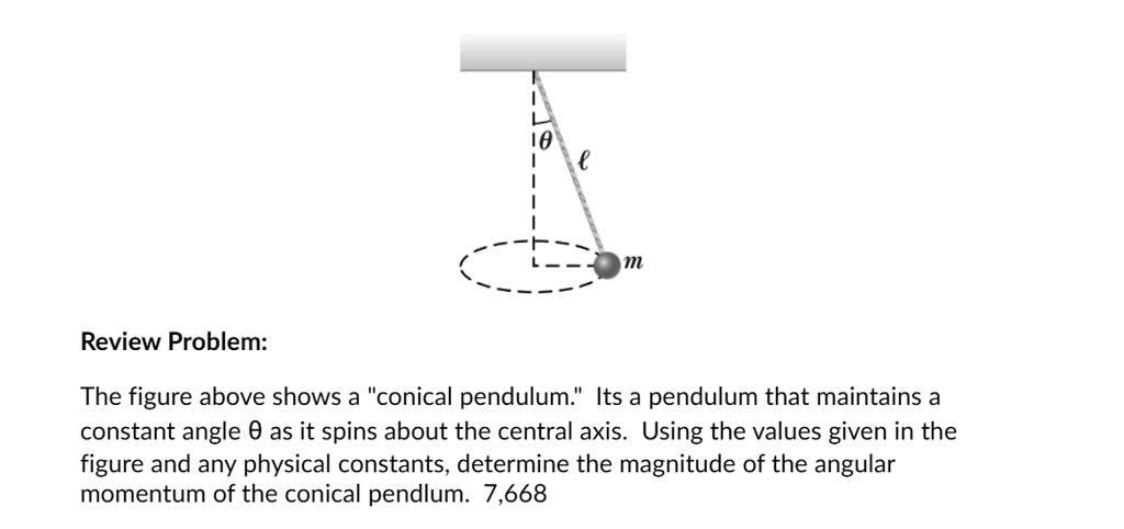 SOLVED: The figure above shows a conical pendulum. It's a pendulum that ...
