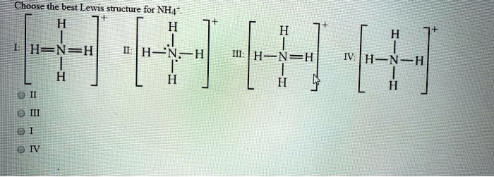 SOLVED: Choose the best Lewis structure for HNH