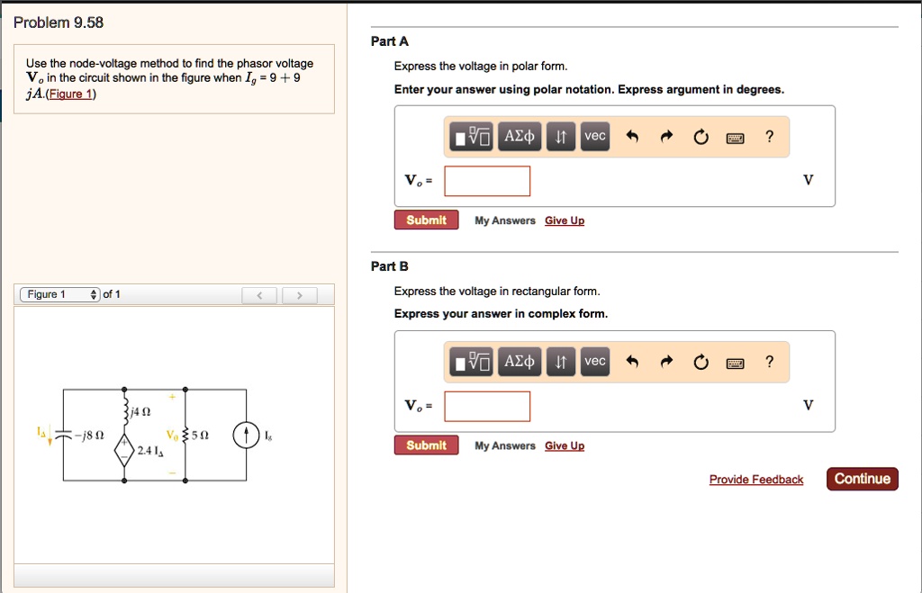 SOLVED: Problem 9.58 Part A Use the node-voltage method to find the ...