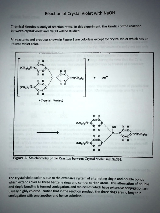 Reaction of Crystal Violet with NaOH Chemical kinetics is study of ...