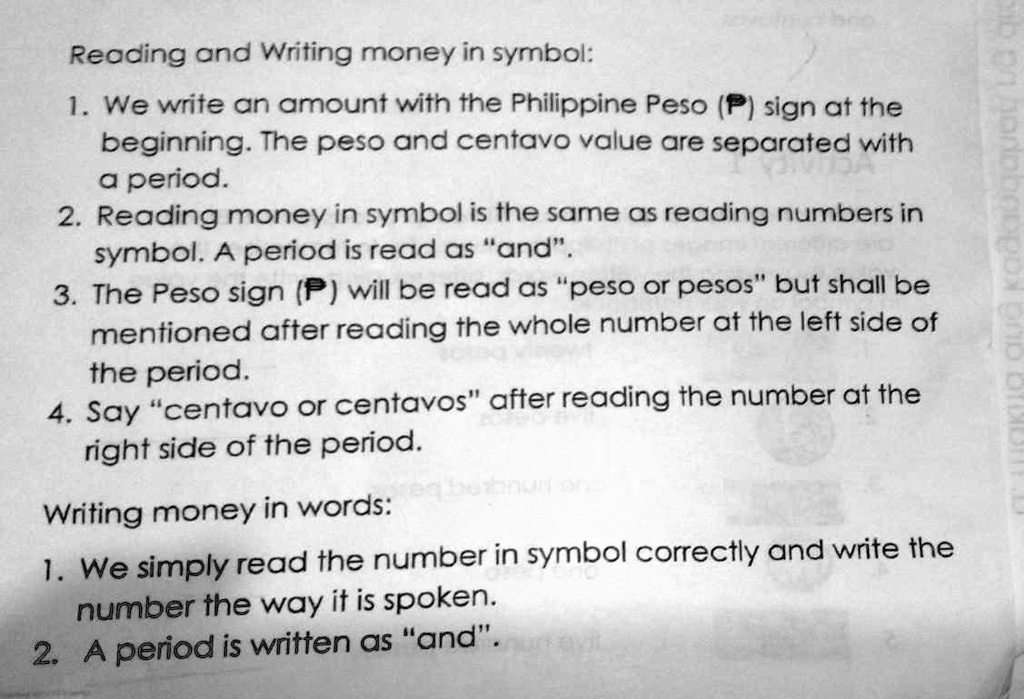 Reading And Writing Philippine Money In Symbols And In 50 OFF