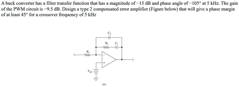 A buck converter has a filter transfer function that has a magnitude of ...