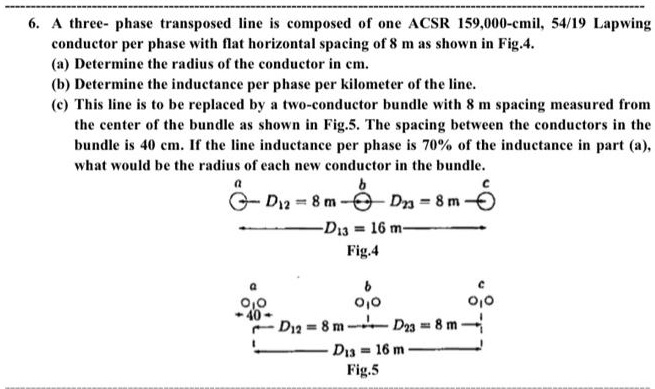 three phase transposed line is composed of one acsr 15900u cmil 5419 ...
