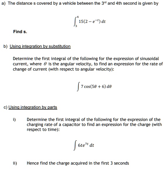 SOLVED: The distance covered by vehicle between the 3r and 4th second ...