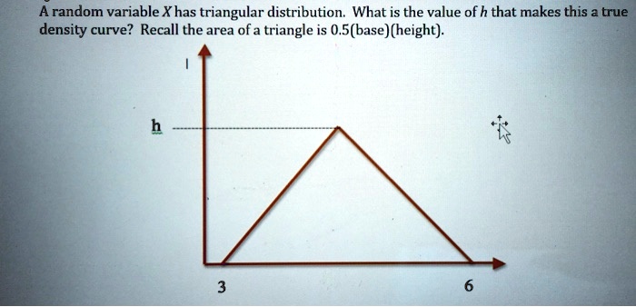 arandom variable xhas triangular distribution what is the value of h ...