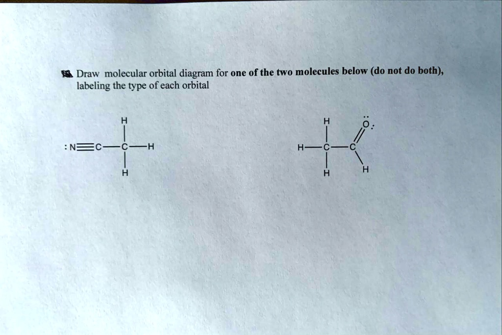 SOLVED: Draw molecular orbital diagram for one of the two molecules ...