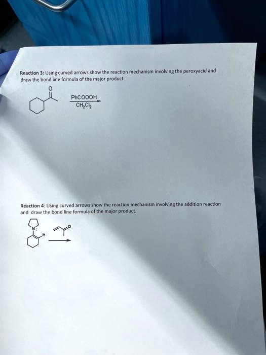 SOLVED: Reaction 3:Using curved arrows show the reaction mechanism ...