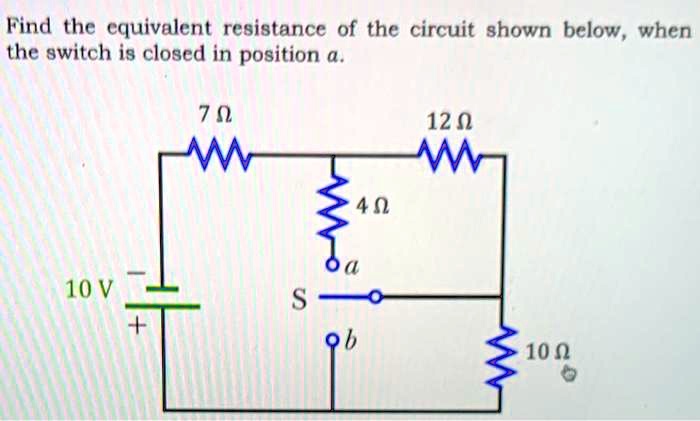 SOLVED: Find the equivalent resistance of the circuit shown below, when ...