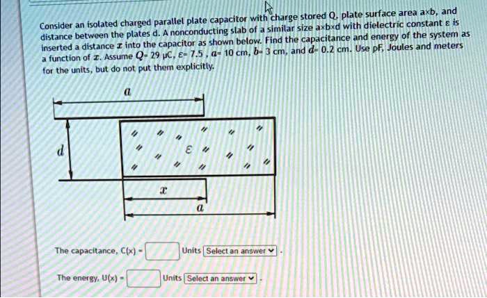 Consider an isolated charged parallel plate capacitor with charge ...