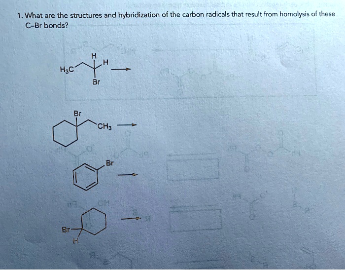 SOLVED: What are the structures and hybridization of the carbon ...