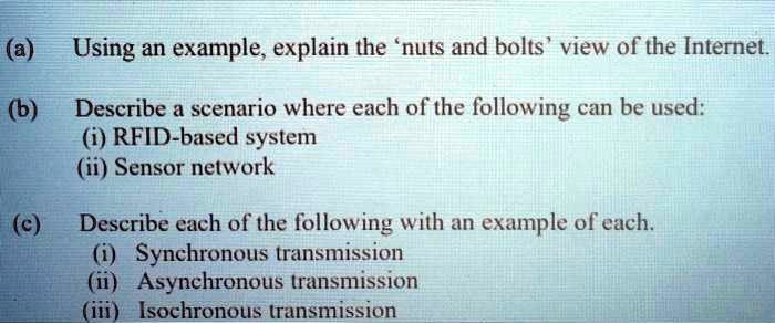 SOLVED: (a) Using an example, explain the nuts and bolts view of the ...