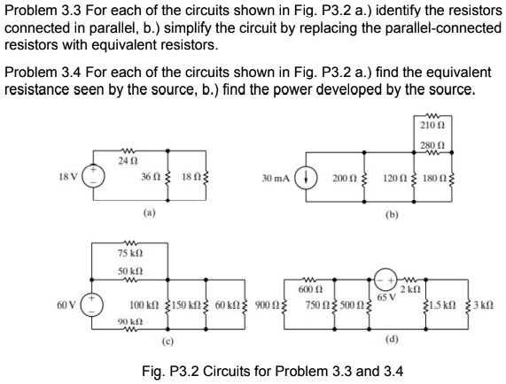 Problem 3.3 For each of the circuits shown in Fig. P3.2 a.) identify ...