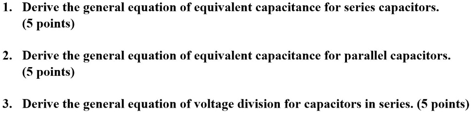 Capacitance Of A Capacitor Formula