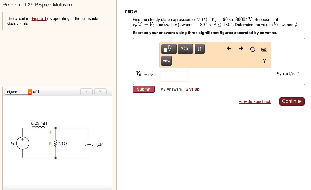 SOLVED: Problem 9.29 PSpice/Multisim Part A The circuit in Figure 1 is operating in the ...