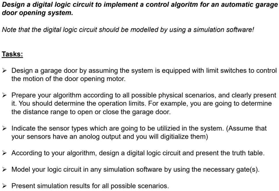 Solved Please Use Proteus Program Design A Digital Logic Circuit To Implement A Control