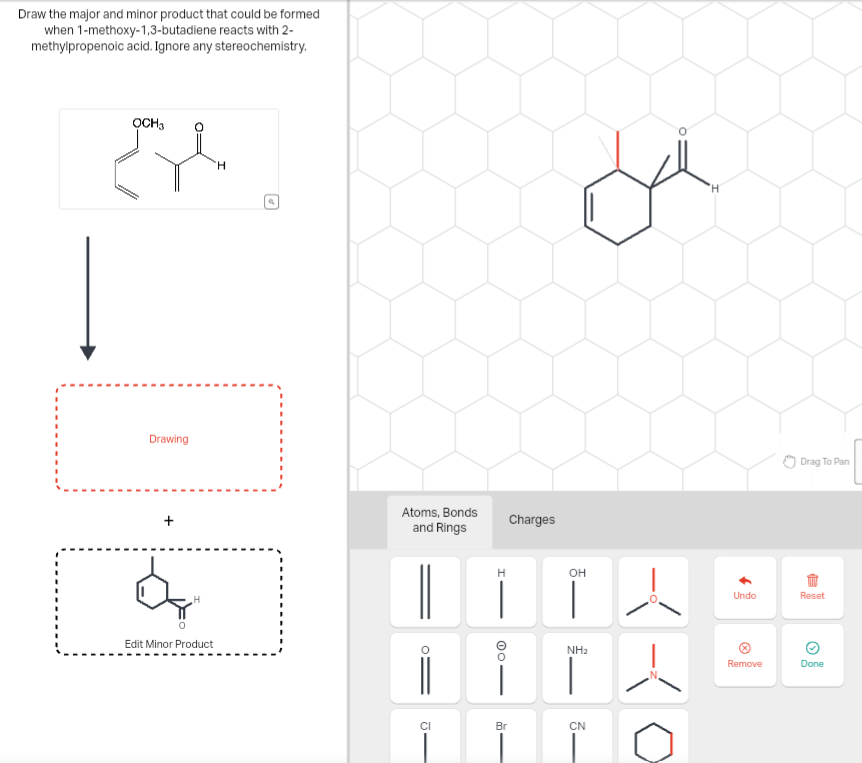Draw the major and minor product that could be formed when...