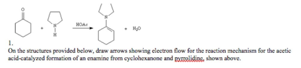 >> 1. On the structures provided below, draw arrows showing electron ...