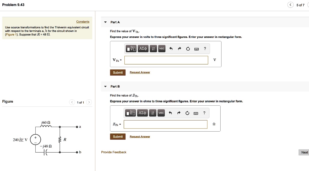 SOLVED: Problem 9.43 5 of 7 Constants Part A Use source transformations ...