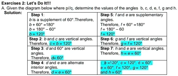 SOLVED: Exercises 2: Let's Do It A. Given the diagram below where pllq ...