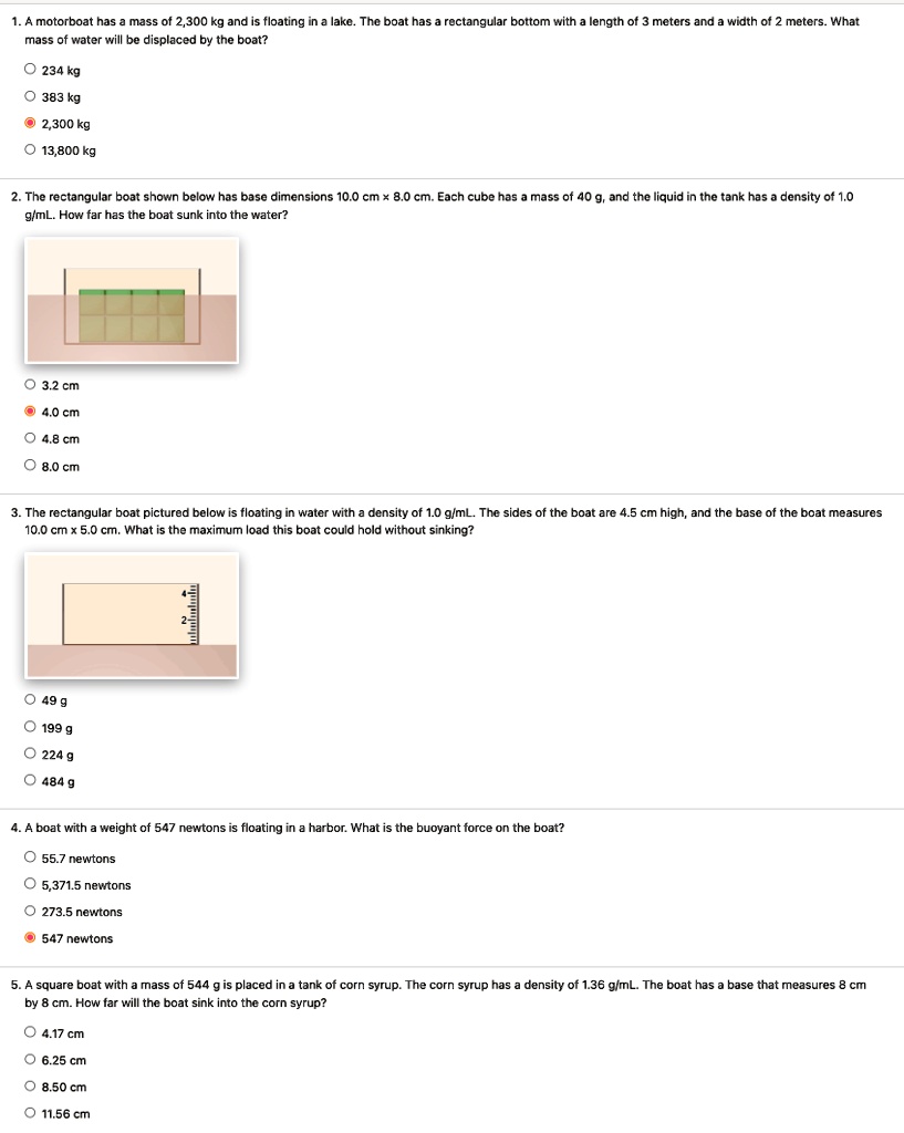 help with 1 5 1 a motorboat has a mass of 2300 kg and is floating in a ...