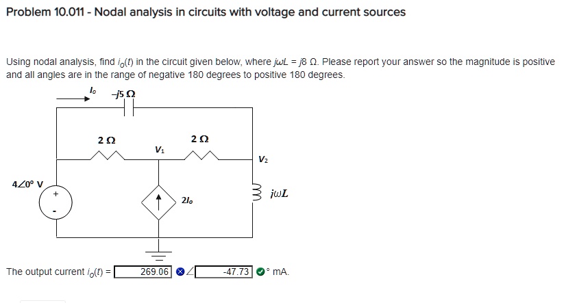 SOLVED: Problem 10.011 - Nodal analysis in circuits with voltage and current sources Using nodal ...