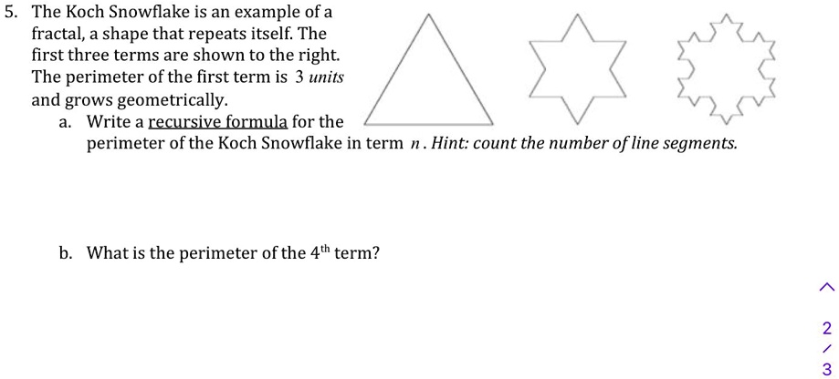 the koch snowflake is an example of a fractal a shape that repeats ...