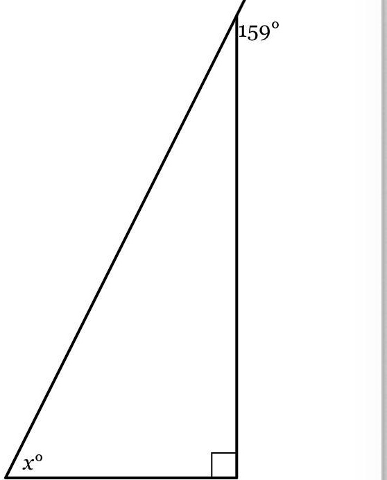 SOLVED: 'A side of the triangle below has been extended to form an ...