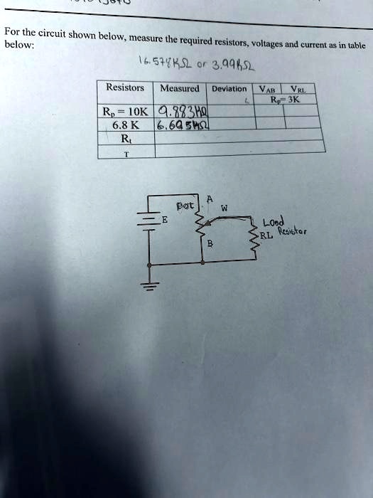 fill in the boxes to mean total current for the circuit shown below measure the required ...