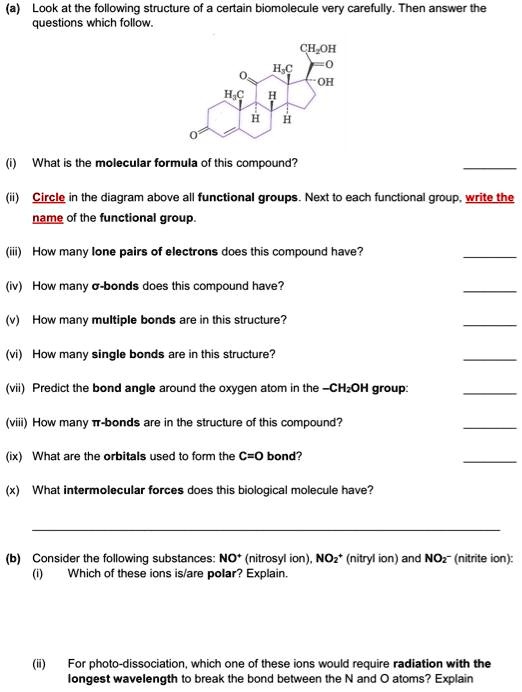 SOLVED: Texts: (a) questions which follow. CHOH (i) What is the ...